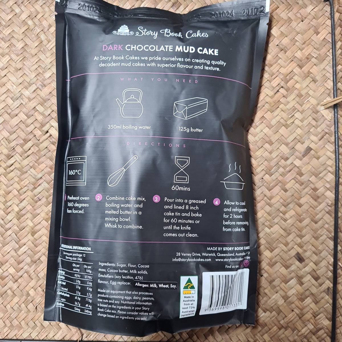 Dark Chocolate Mud Cake Mix 650g – Phoebe's Moree